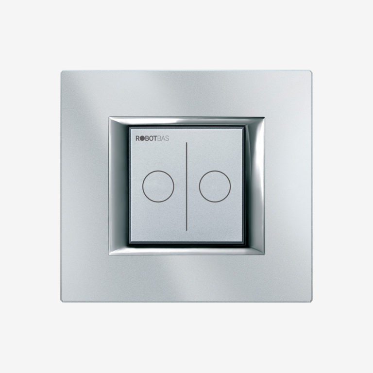 Pulsador táctil plateado de 2 funciones | Serie R7000 | ROBOTBAS